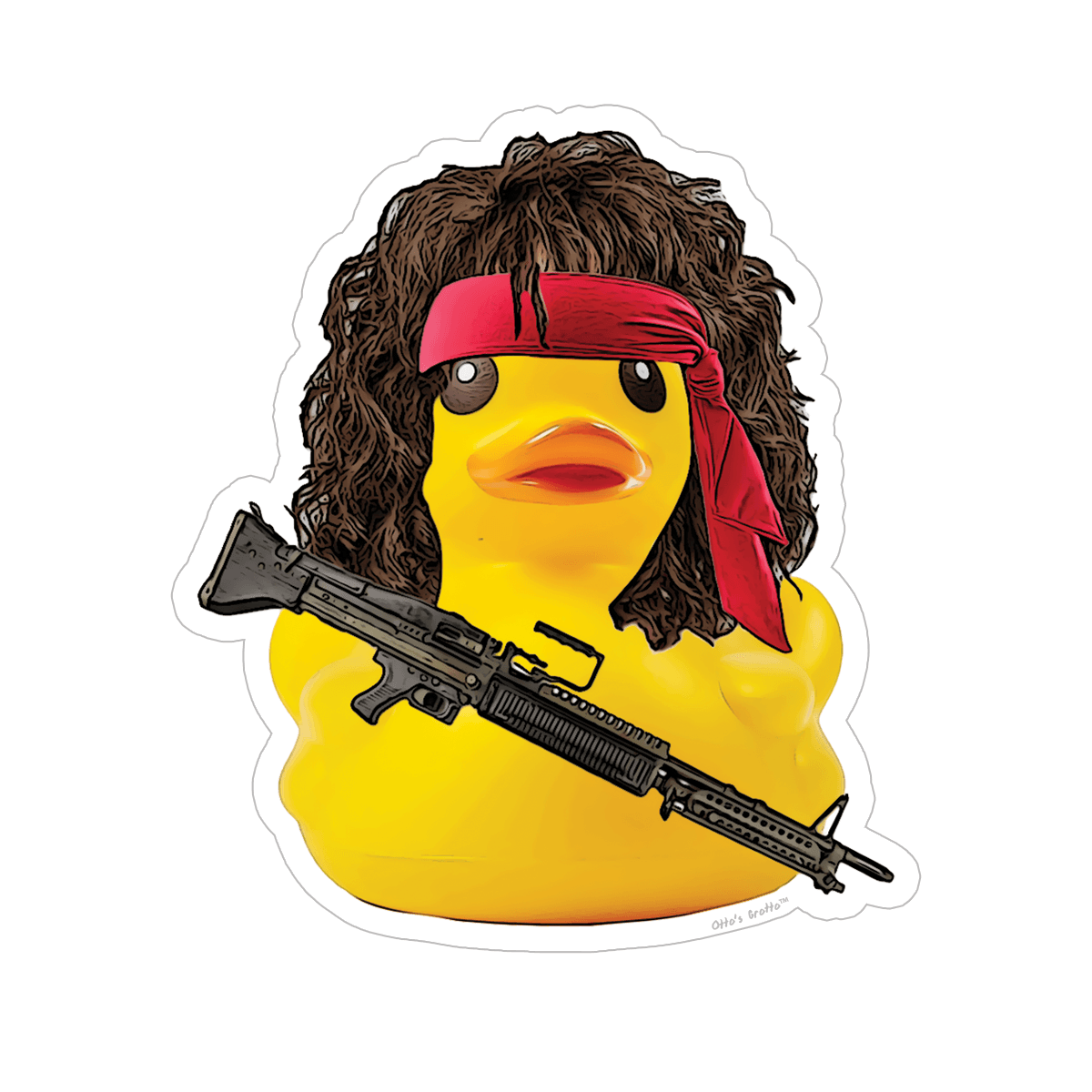80s Mullet Movie Duck – Ottos Grotto :: Stickers For Your Stuff
