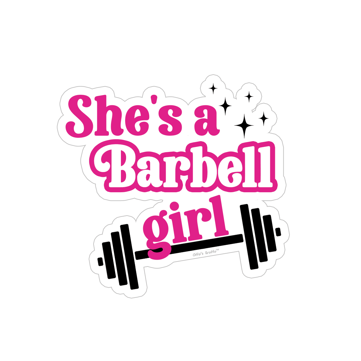 Barbell Girl Sticker – Ottos Grotto :: Stickers For Your Stuff