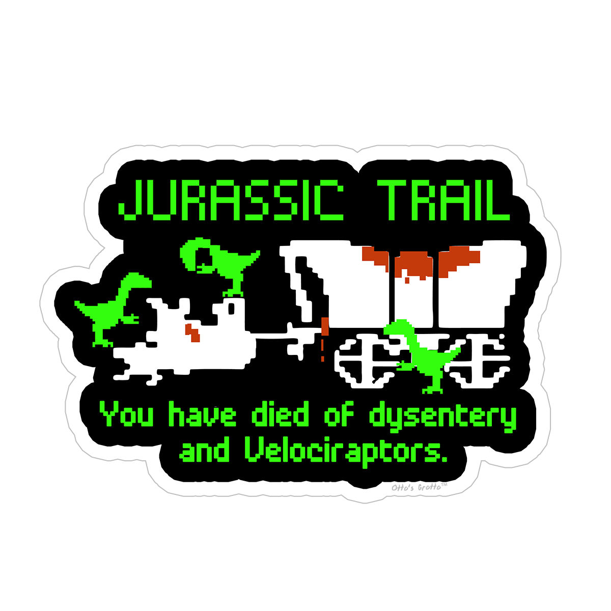 Jurassic Oregon Trail Sticker – Ottos Grotto :: Stickers For Your Stuff