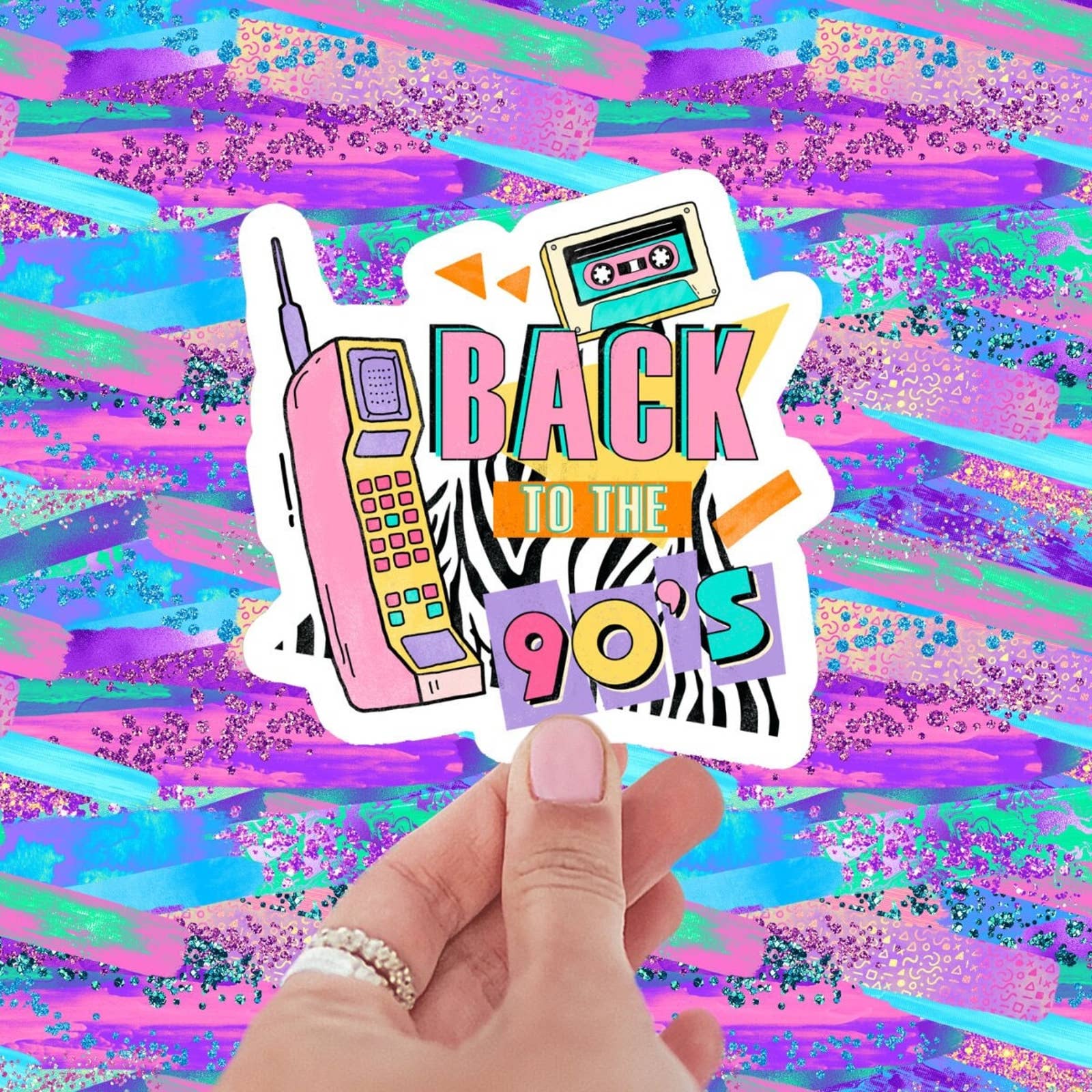Back To The 90s sticker, funny stickers, stickers for laptop, stickers ...