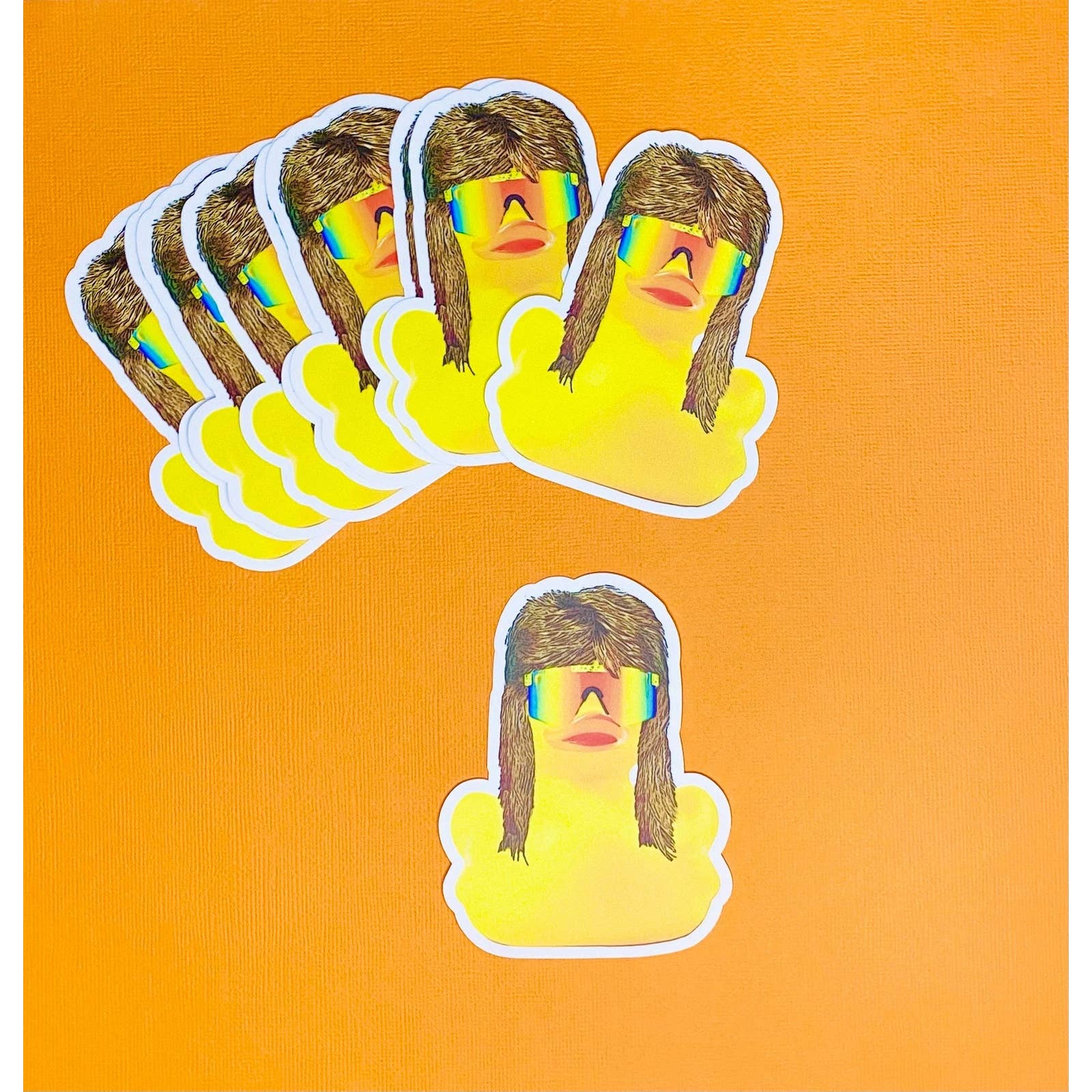Duck With A Mullet Sticker - Funny Rubber Duck Stickers, Duck Sticker ...