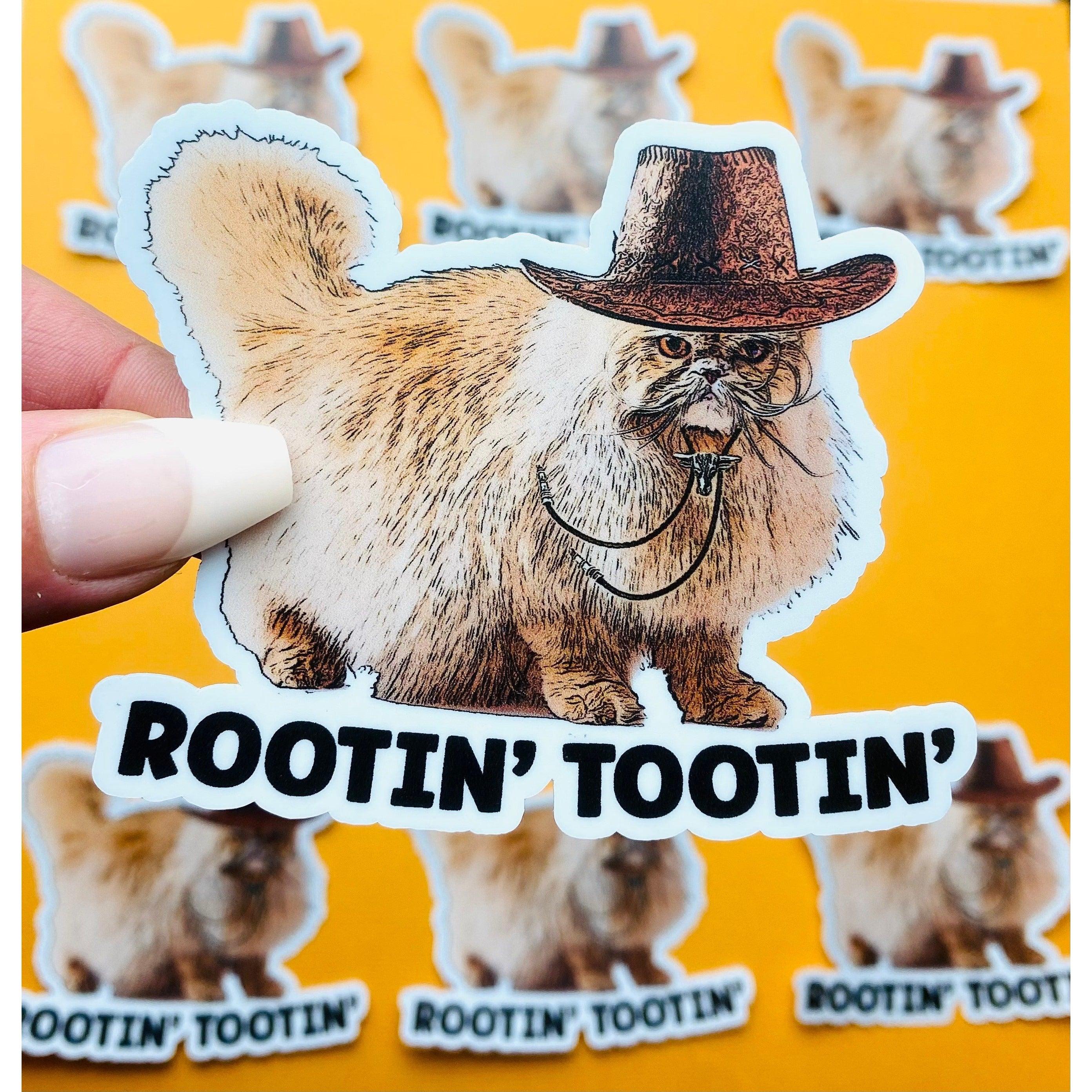 Rootin' Tootin' Cowboy Cat Sticker for Country Living Cat Cowboy Hat S ...