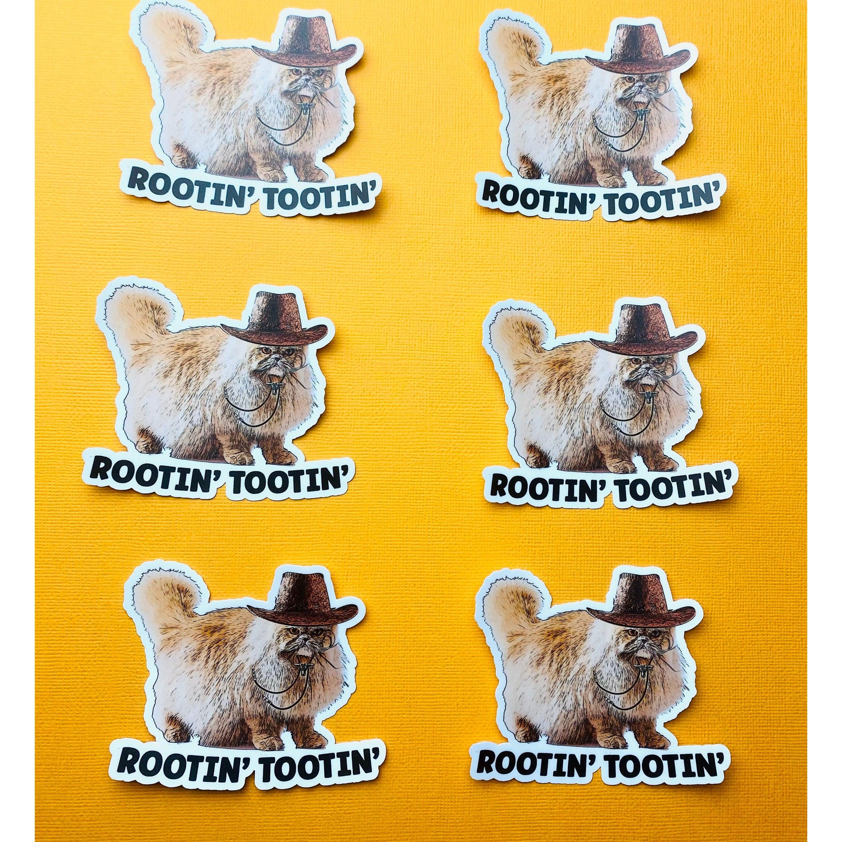 Rootin' Tootin' Cowboy Cat Sticker for Country Living Cat Cowboy Hat S ...