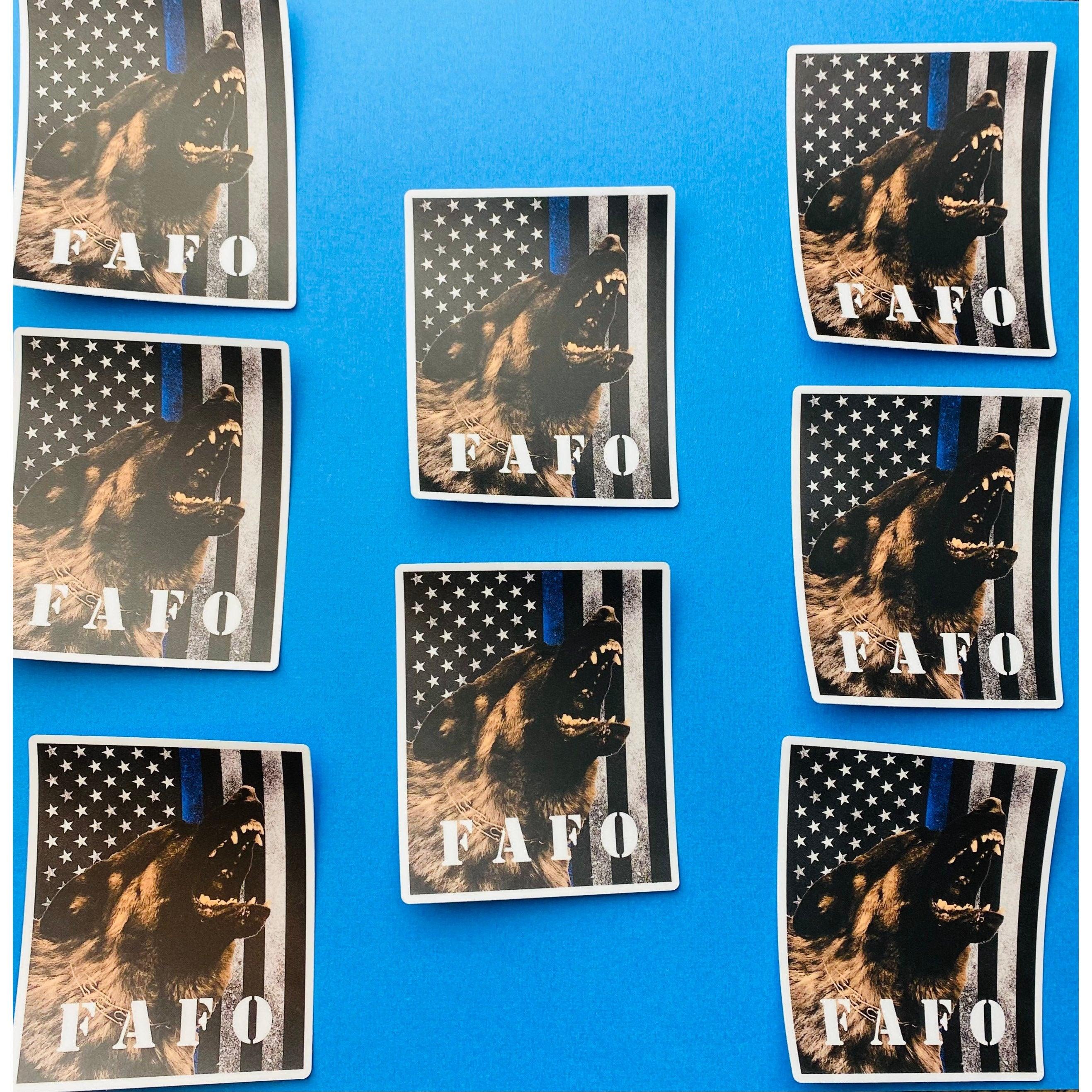 K9 FAFO Sticker, Thin Blue Line Sticker for Police K9 Handler, Militar ...